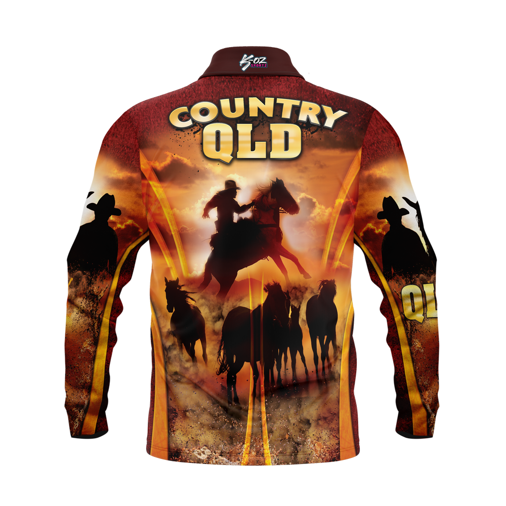 Country QLD Kids Fishing Shirt | UV50+| Quick dry | Customisable