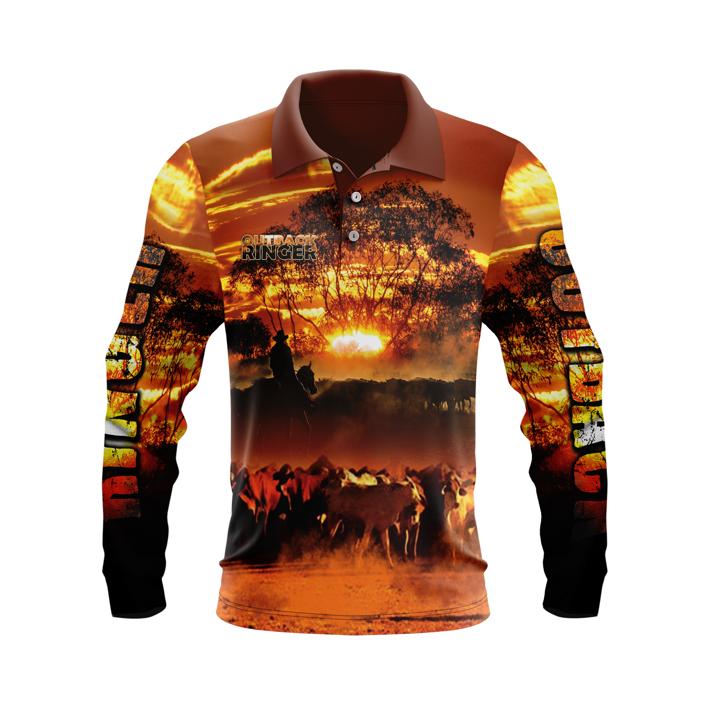 Kids Outback Ringer Fishing Shirt | UV50+| Quick dry | Customisable